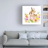 Jennifer Paxton Parker 'April Flowers & Bunny II' Canvas Art - Walmart.com
