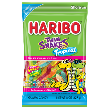 HARIBO Twin Snakes Gummies Original Sweet and Sour Assorted Fruit ...