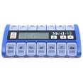MED-Q Daily Pill Box Reminder, Flashing Light, Beeping Alarm, 14 Compartments, Blue - Walmart.com