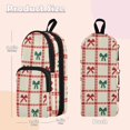 ALAZA Bow Texture Checkered Pencil Case Pen Pouch Stationery Organizer ...