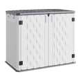 35 Cu Ft Outdoor Resin Storage Shed – Waterproof, Outdoor Storage Box ...