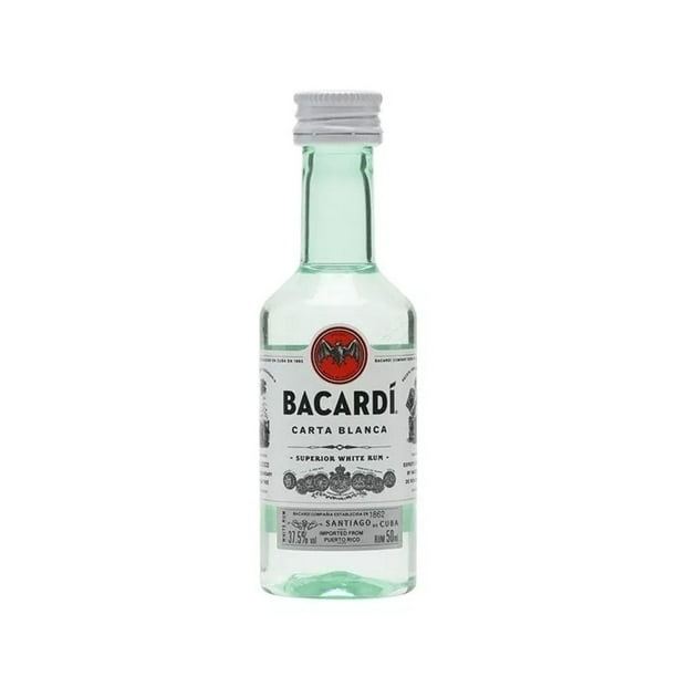 Pack de 6 Ron Bacardí Carta Blanca Mini 50 ml Bacardí | Bodega Aurrera ...