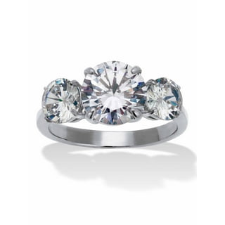 316L Stainless Steel Ruby Red Cubic Zirconia CZ Eternity Wedding 3MM ...