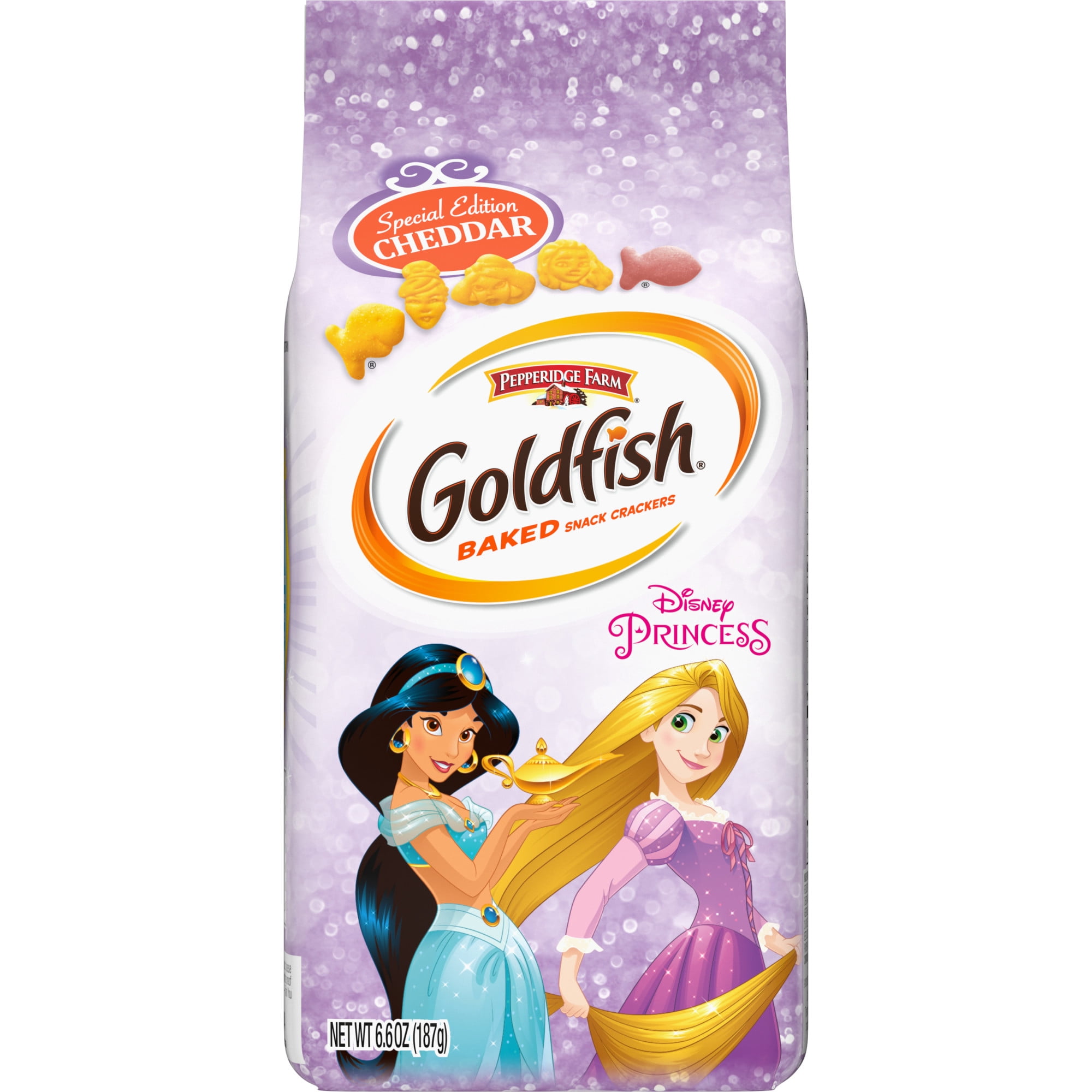 Goldfish Disney Princess Cheddar Crackers, Snack Crackers, 6.6 oz bag ...