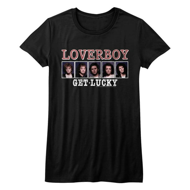 American Classics - Loverboy Get Lucky Black Junior Women's T-Shirt ...