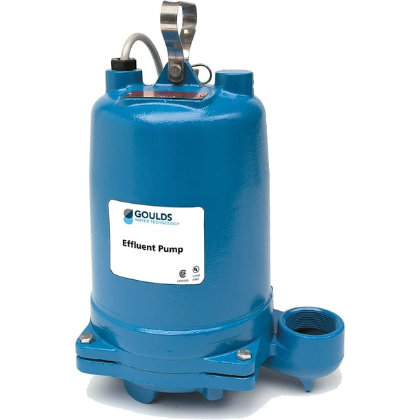 Goulds WE0311L Submersible Effluent Pump, 1/3 HP, Single Phase, 115 V ...