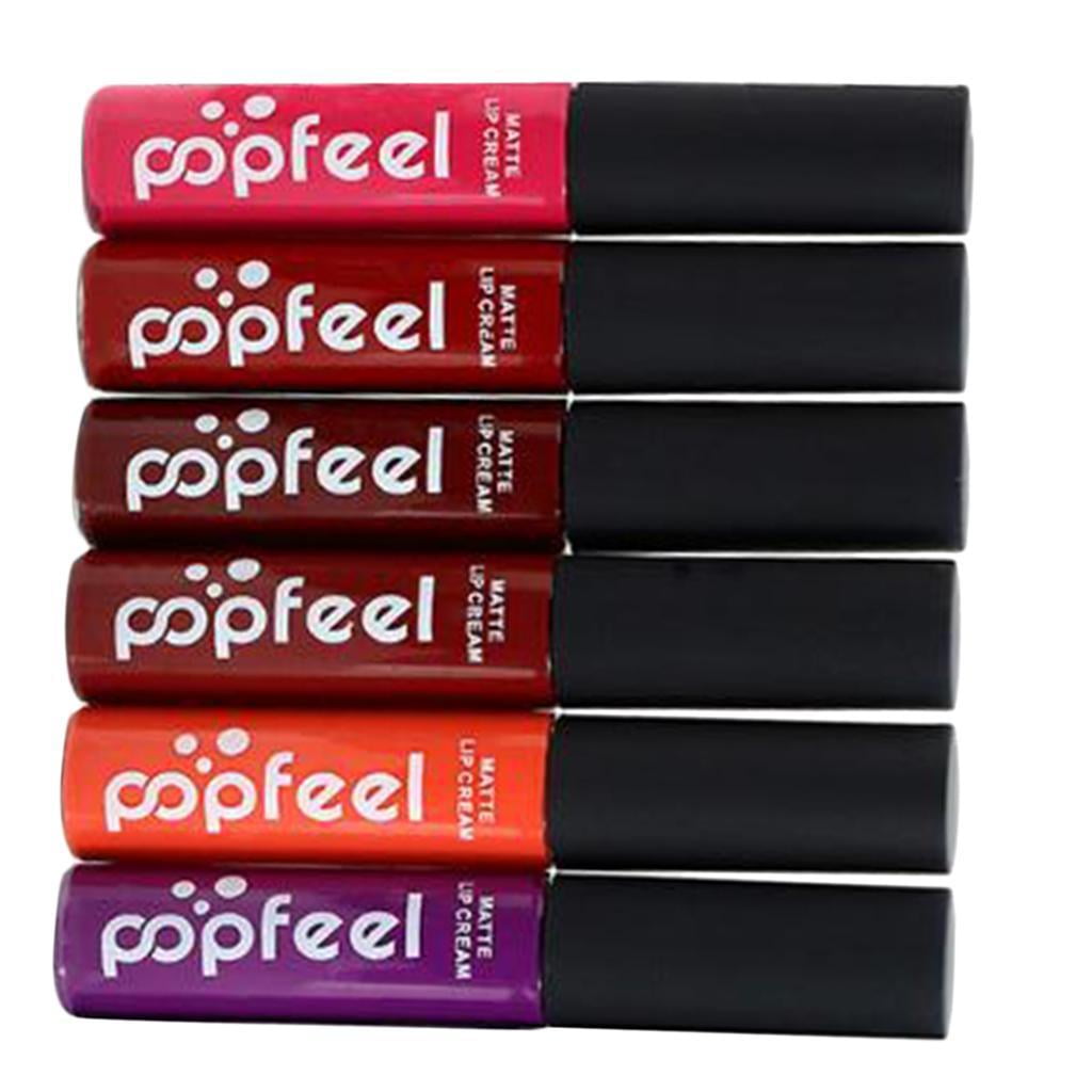 Copa de 6 colores Brillo de labios de larga duración Tinte de labios ...