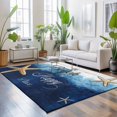 4'x6' Area Rugs, Coastal Starfish Indoor Outdoor Area Rug for Living ...