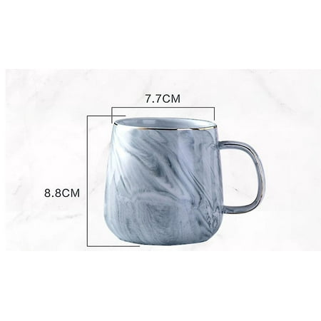 europe Milk Coffee Mugs Marble Gold Inlay Mug Breakfast Mug (gray ...