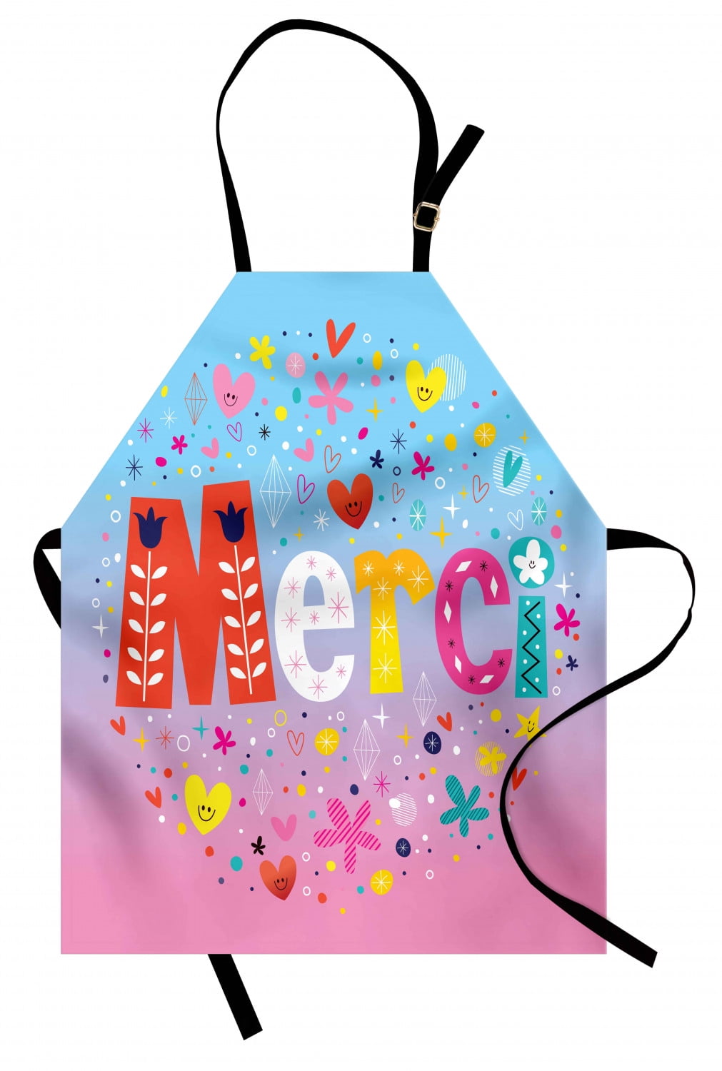 French Apron Parisienne French Design Merci Thank You Gratitude Quote ...