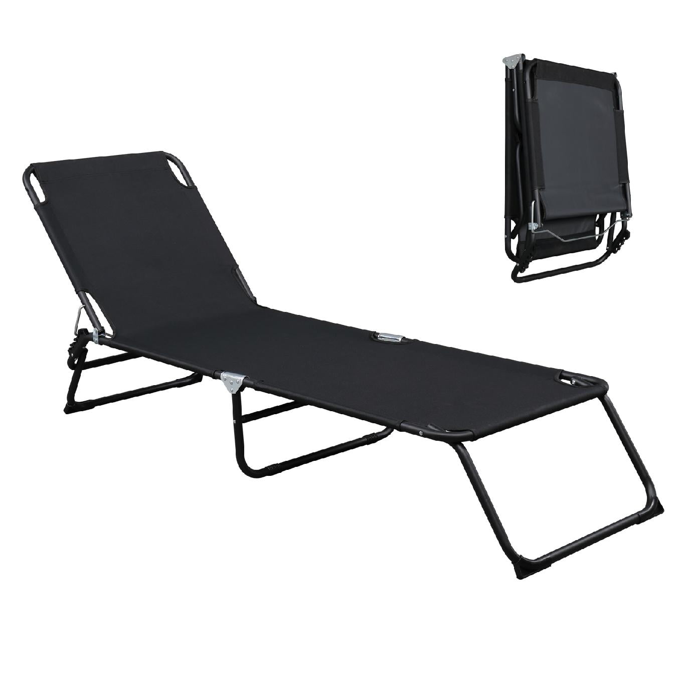 VINGLI Folding Chaise Lounge, Adjustable 4 Position Patio Chair ...