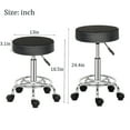 PU Leather Rolling Stool, Adjustable Stool Chair with Wheels and ...