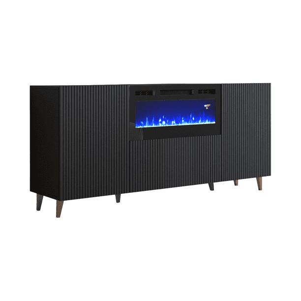 Pafos BL-EF Electric Fireplace 71" Sideboard - Walmart.com