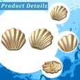 38Pcs 1-Hole Alloy Buttons Shell Shape Matte Light Gold 17x17.5x8.5mm ...