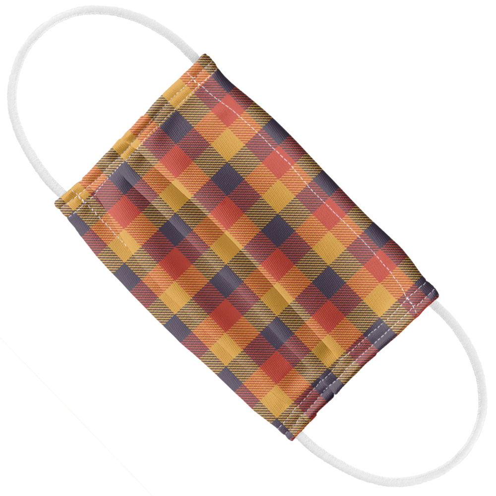 Kids Autumn Plaid 1-Ply Reusable Face Mask Covering - Walmart.com