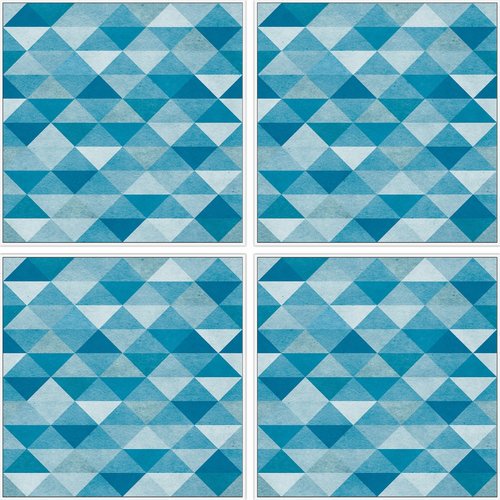 Blue Triangles Quadriptych - Walmart.com