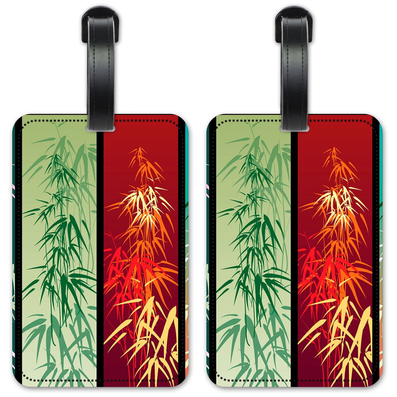 Bamboo - Luggage ID Tags / Suitcase Identification Cards - Set of 2 ...