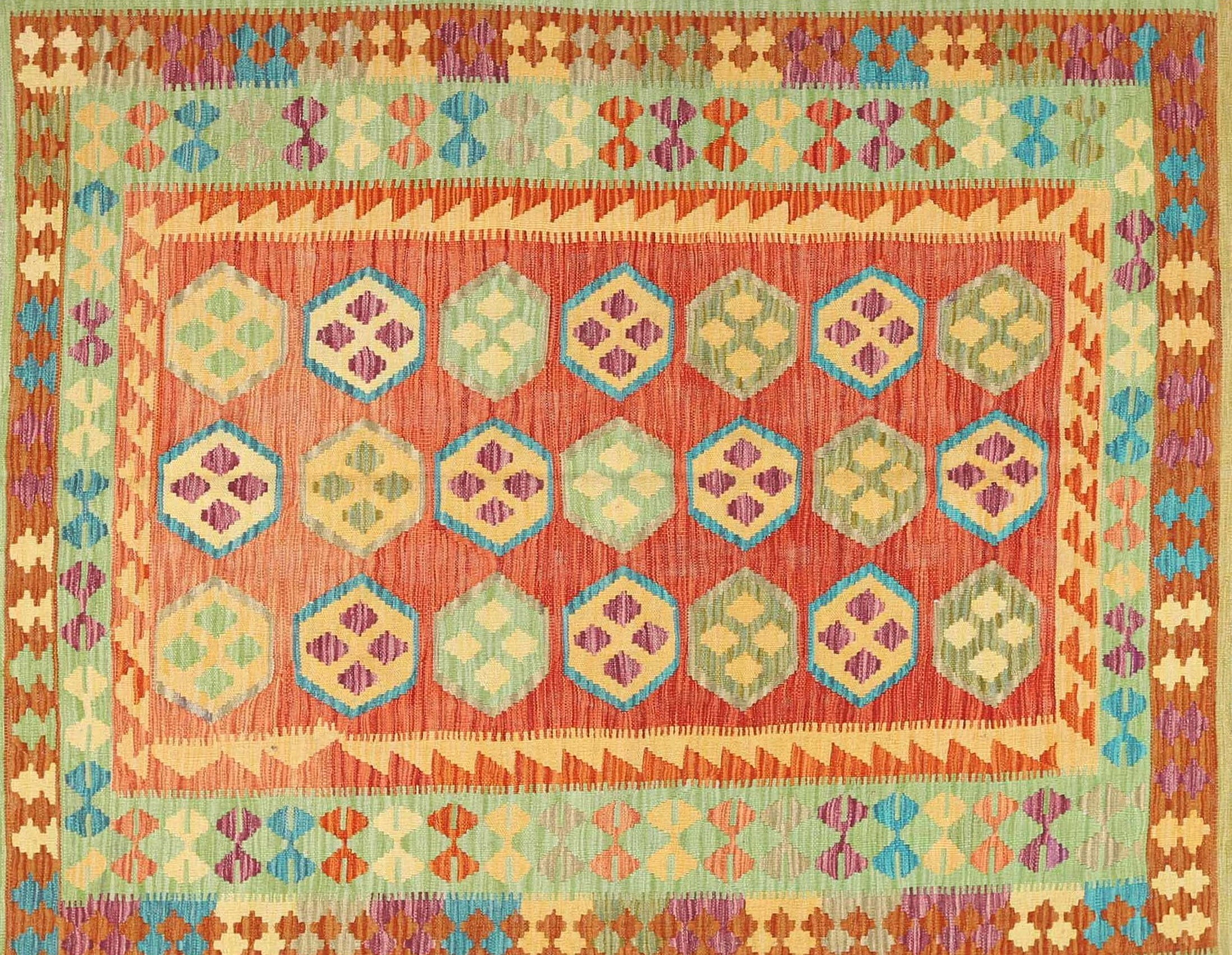 Ahgly Company Indoor Rectangle Contemporary Metallic Gold Oriental Area ...