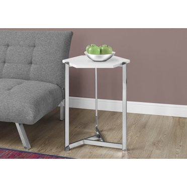 Monarch Accent Table Grey With Chrome Metal - Walmart.com