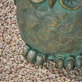 Agnes Decorative Owl Outdoor Patio Garden Stool in Lightweight Concrete ...