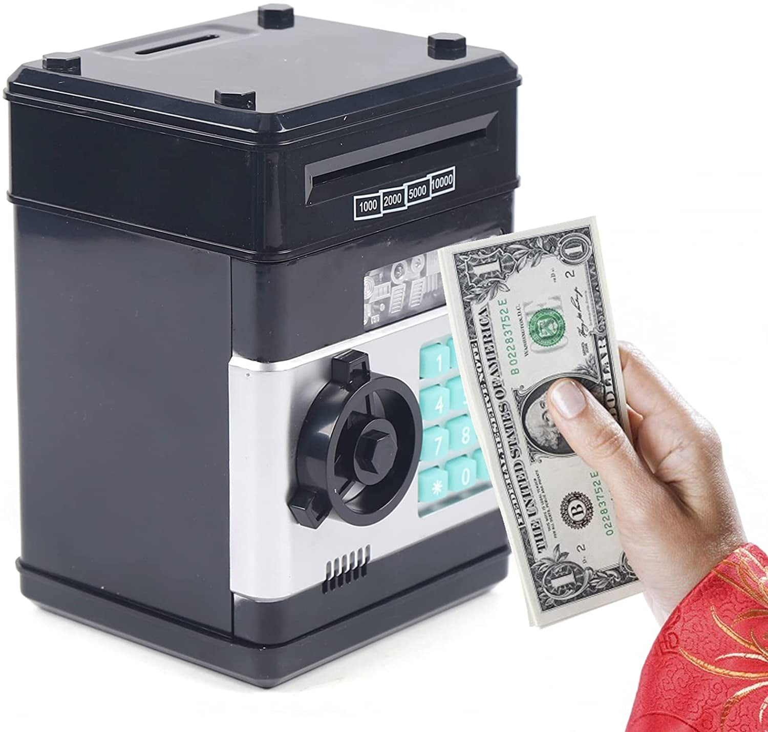 Miumaeov Electronic Piggy Bank for Kids ATM Password Coin Money Saving ...