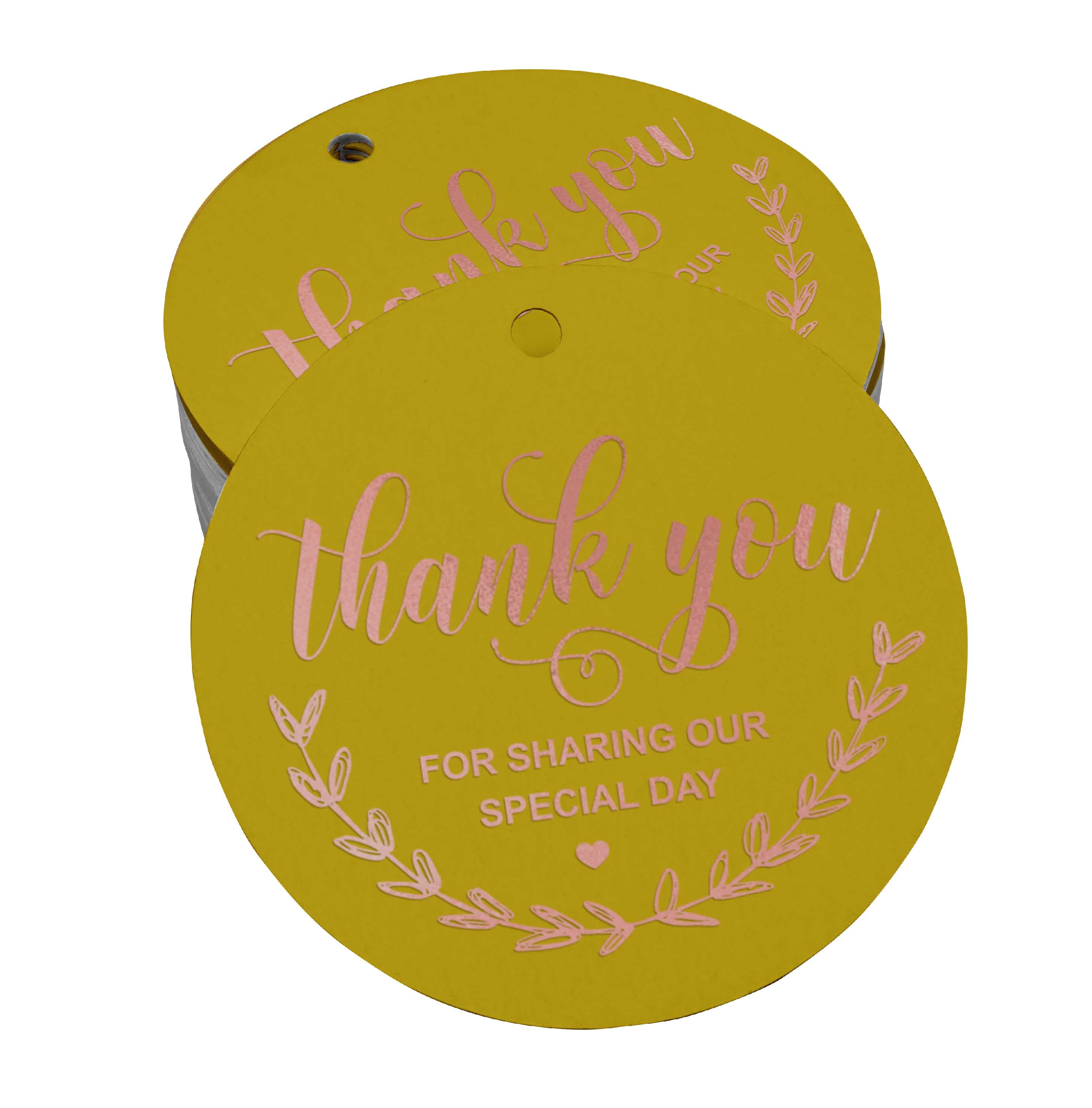 Inkdotpot Real Rose Gold Foil Thank You For Sharing Our Special Day ...