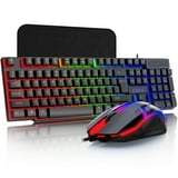 onn. 4-PC Gaming Starter Kit with LED Keyboard, Programmable Mouse ...
