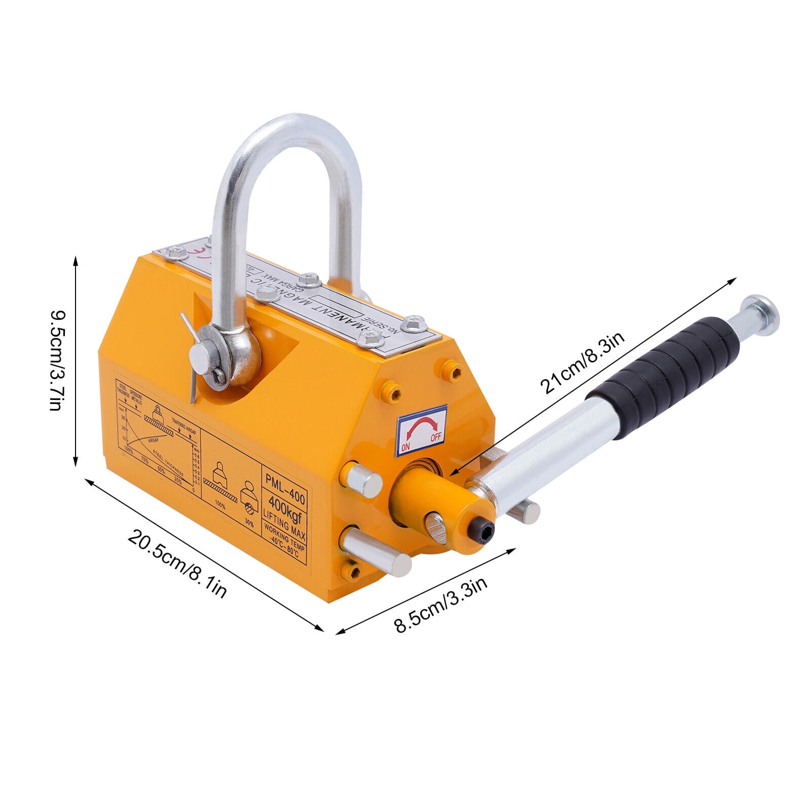 Magnetic Lifter Crane Hoist Lifting Magnet Strong 400kg/880lbs Tool ...