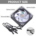 9025 Desktop Fan 90mm ARGB LED Lighting Computer Case Fan With Control ...