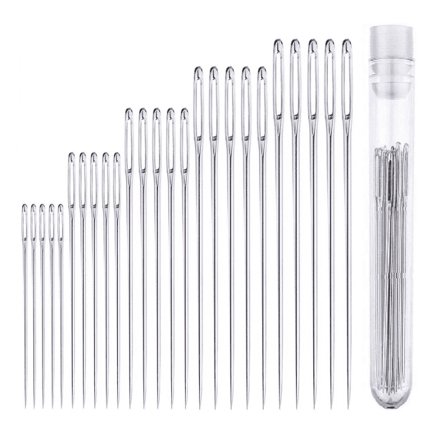 Juwacoo Self-Threading Needles, Metal, Silver, 42mm, 38mm, 36mm, Hand ...