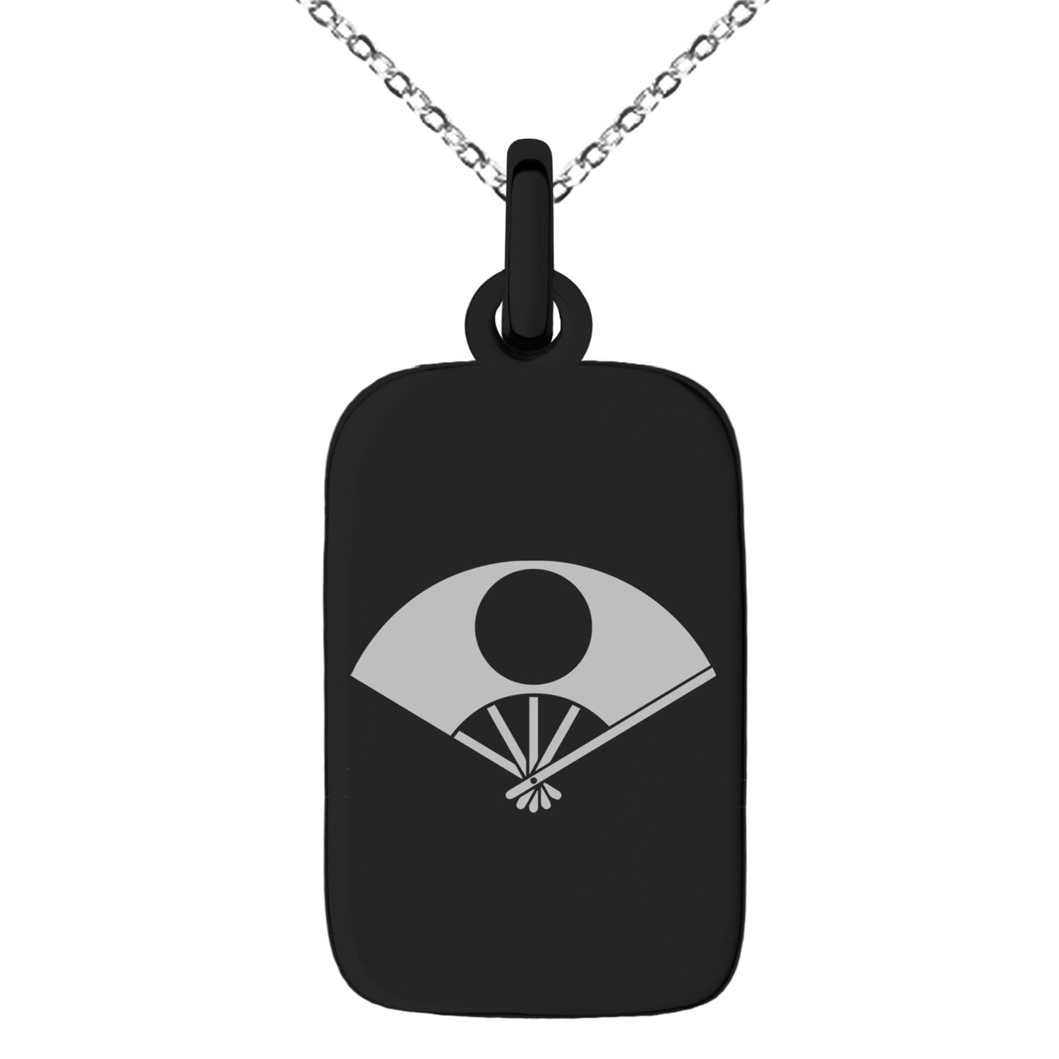 Stainless Steel Satake Samurai Crest Engraved Small Rectangle Dog Tag ...
