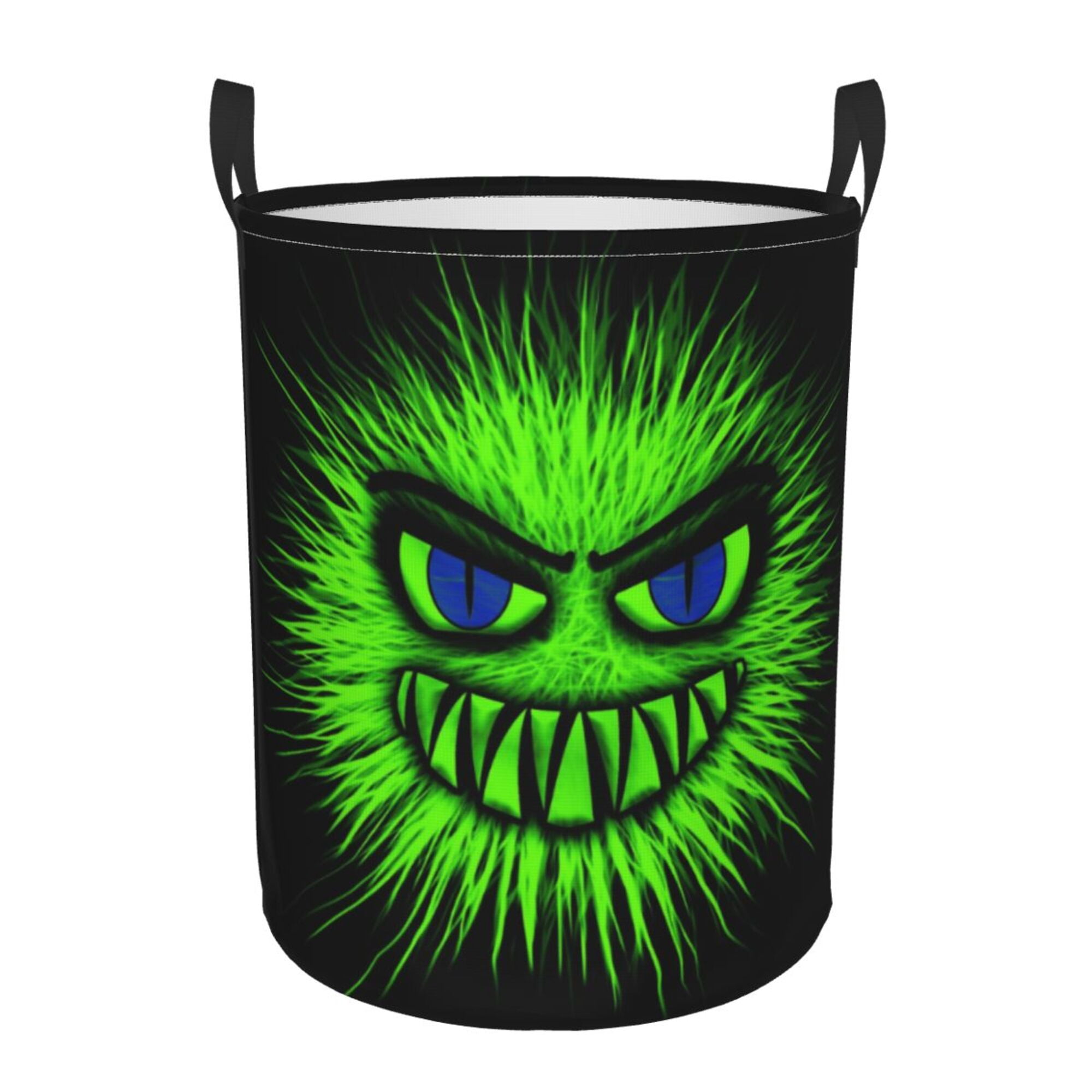 LNWH Laundry Basket, Green Monster Pattern Foldable Laundry Hamper With ...