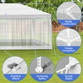10x20ft Canopy with Mesh Sidewalls – 2 Doors, 4 Panels, White PE Roof ...