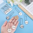 10Pcs 10 Styles 304 Stainless Steel Soap Tags with Chain Single-sided ...