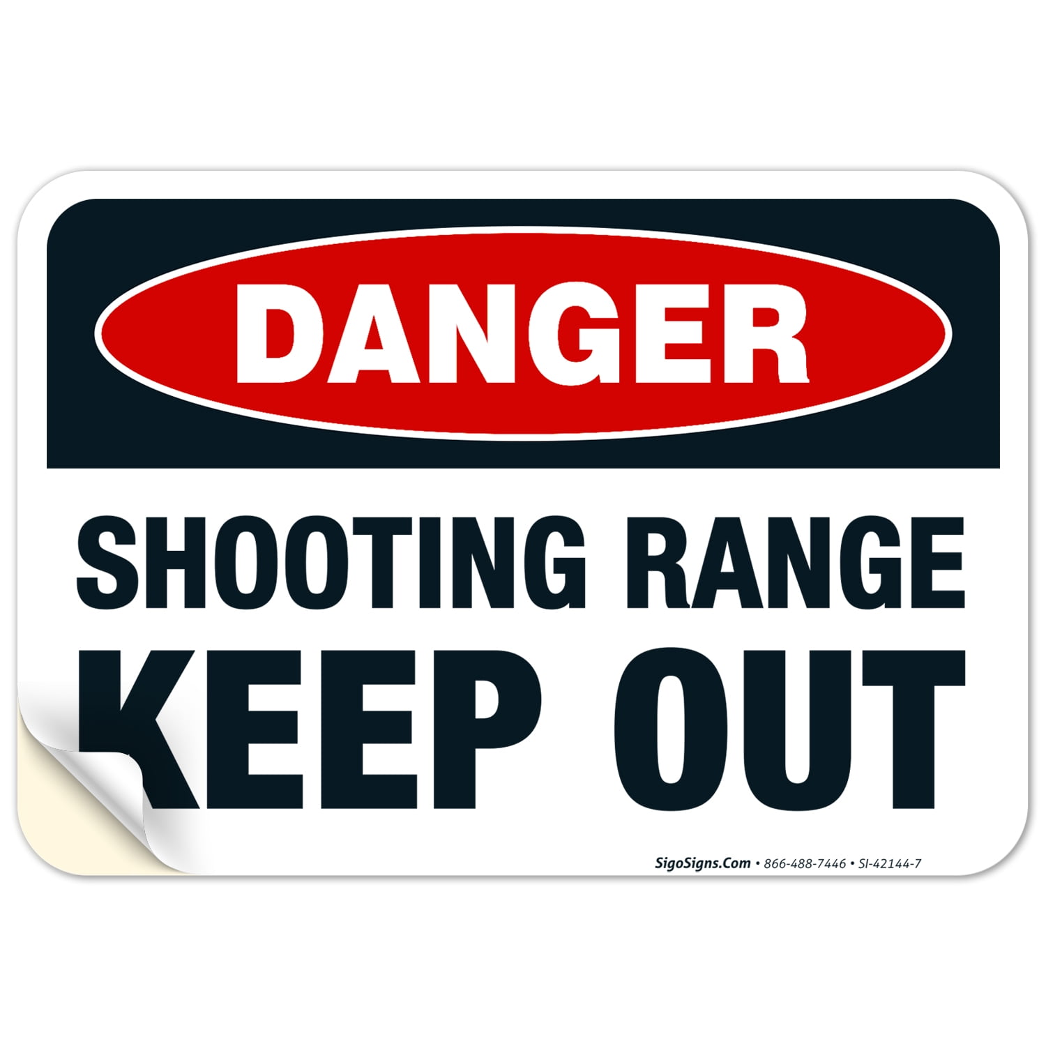 Danger Shooting Range Keep Out Sign, Warning Sign, - Walmart.com