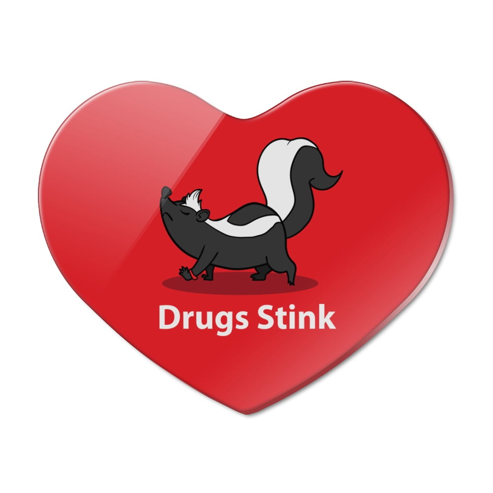 Drugs Stink Skunk Heart Acrylic Fridge Refrigerator Magnet - Walmart.com