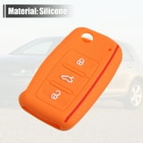Unique Bargains Orange Silicone Car Remote Control Key Fob Shell ...