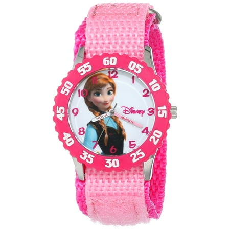Disney Kids' W000968 Frozen Anna Time Teacher Stainless Steel Watch ...