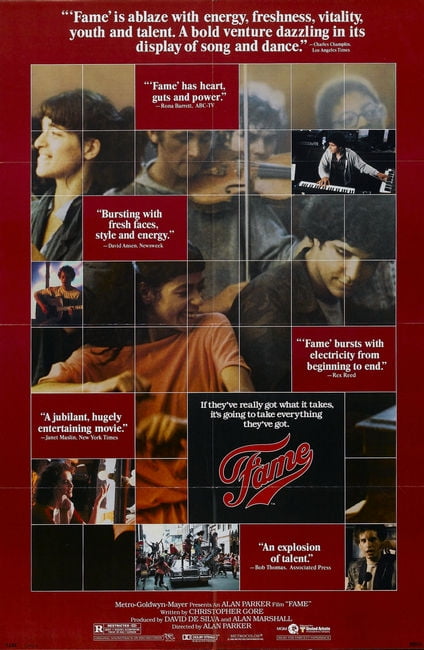 Fame Movie Poster Reprint 27inx40in Any Room 27x40 Multi-Color Square ...