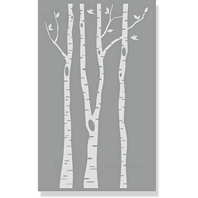 Birch Tree Wall Stencil