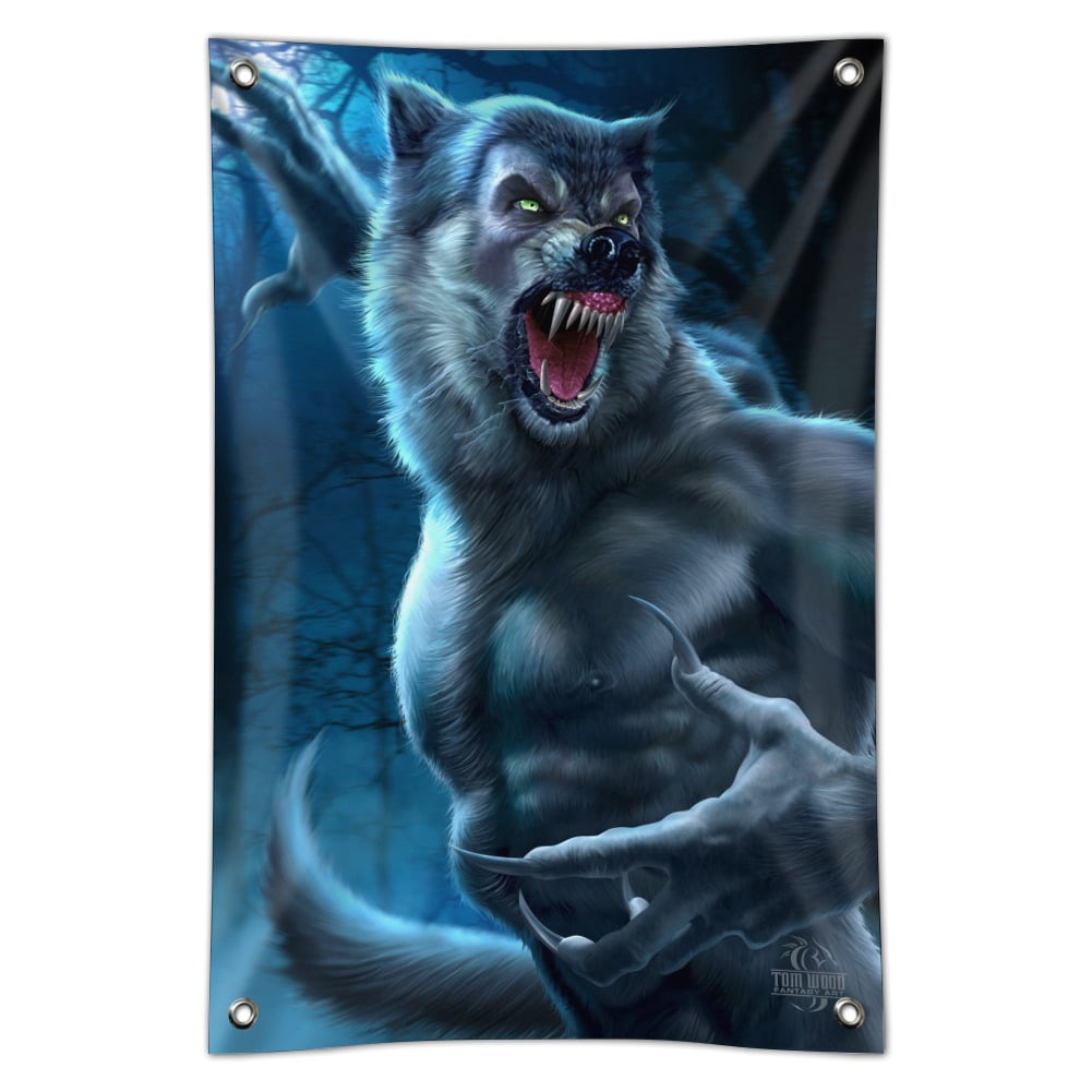 Crazy Scary Werewolf Monster Home Business Office Sign - Walmart.com