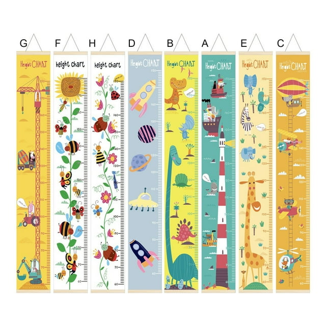 Limei 1 Pack Wall Hanging Height Chart Cartoon Wooden Baby Height ...