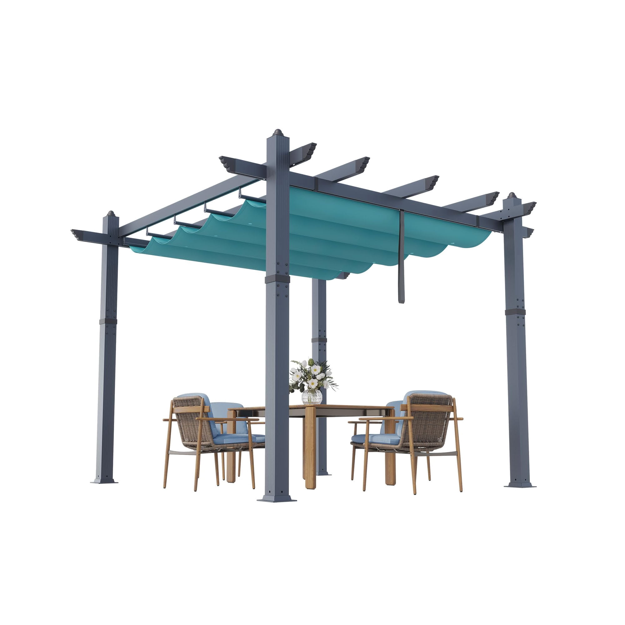 Click here for Yiwanda Yiwa 10x10 Ft Aluminum Pergola  Outdoor Me... prices