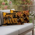 Black Women Giraffe Elephant Tree Waterproof Throw Pillow Covers Set of ...