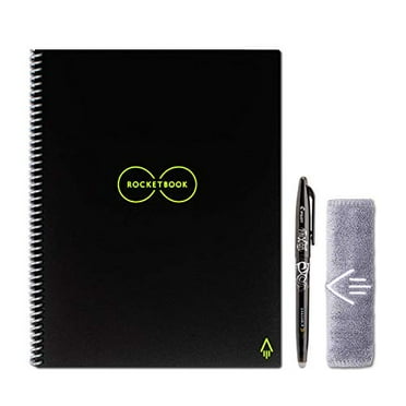 Rocketbook Fusion Smart Reusable Spiral Notebook, Black, Letter Size ...