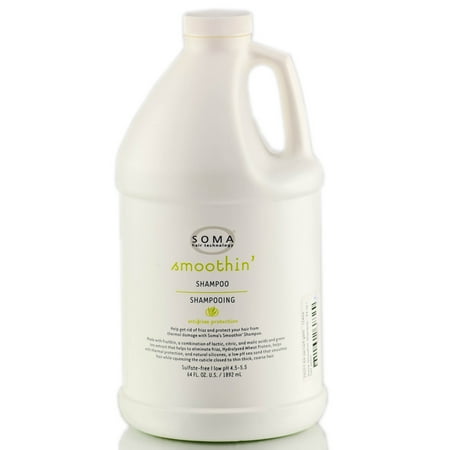 64 oz / half gallon , Soma Smoothin' Shampoo Hair Scalp, Pack of 2 w ...