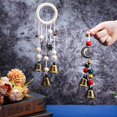 2Pcs 2 Style Iron Bells Magic Wind Chimes Door Knob Hanger with Wood ...