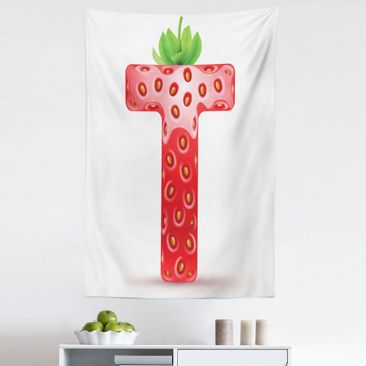 Letter T Tapestry, Agriculture Harvest Theme Alphabet Character Capital ...