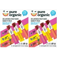 Pure Organic Healthy Natural Layered Fruit Bars, Variety Pack, 24 ct ...