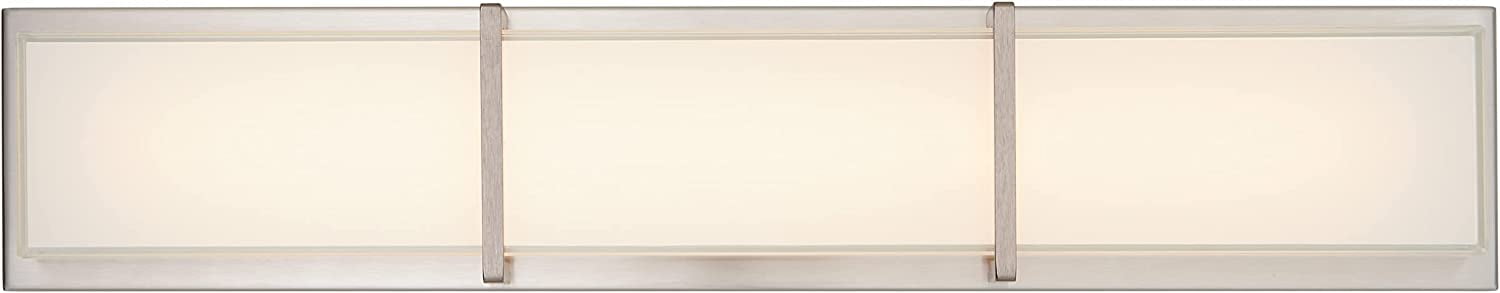 Artika Subway Modern Bathroom Vanity Light Fixture, Brushed Nickel ...